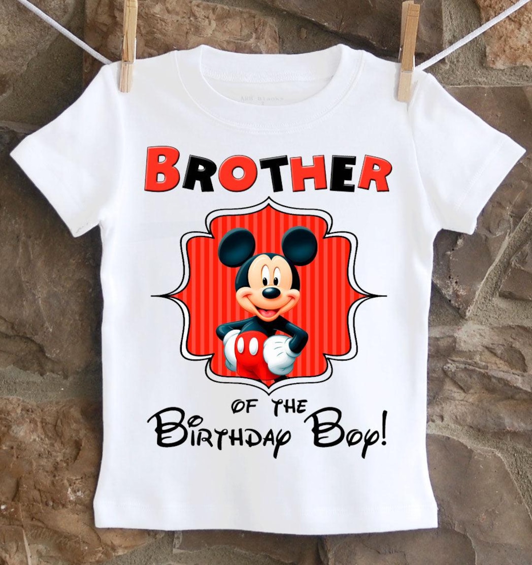 Mickey Mouse Brother Birthday Shirt - Etsy