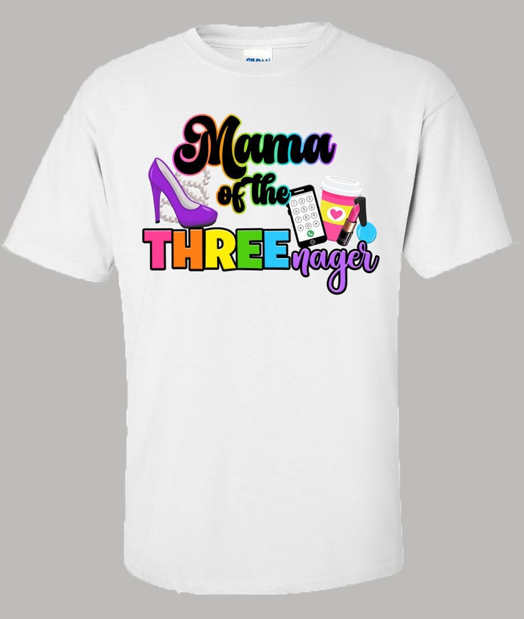 Threenager Mama Shirt, Threenager Birthday Shirt, Threenager Family ...