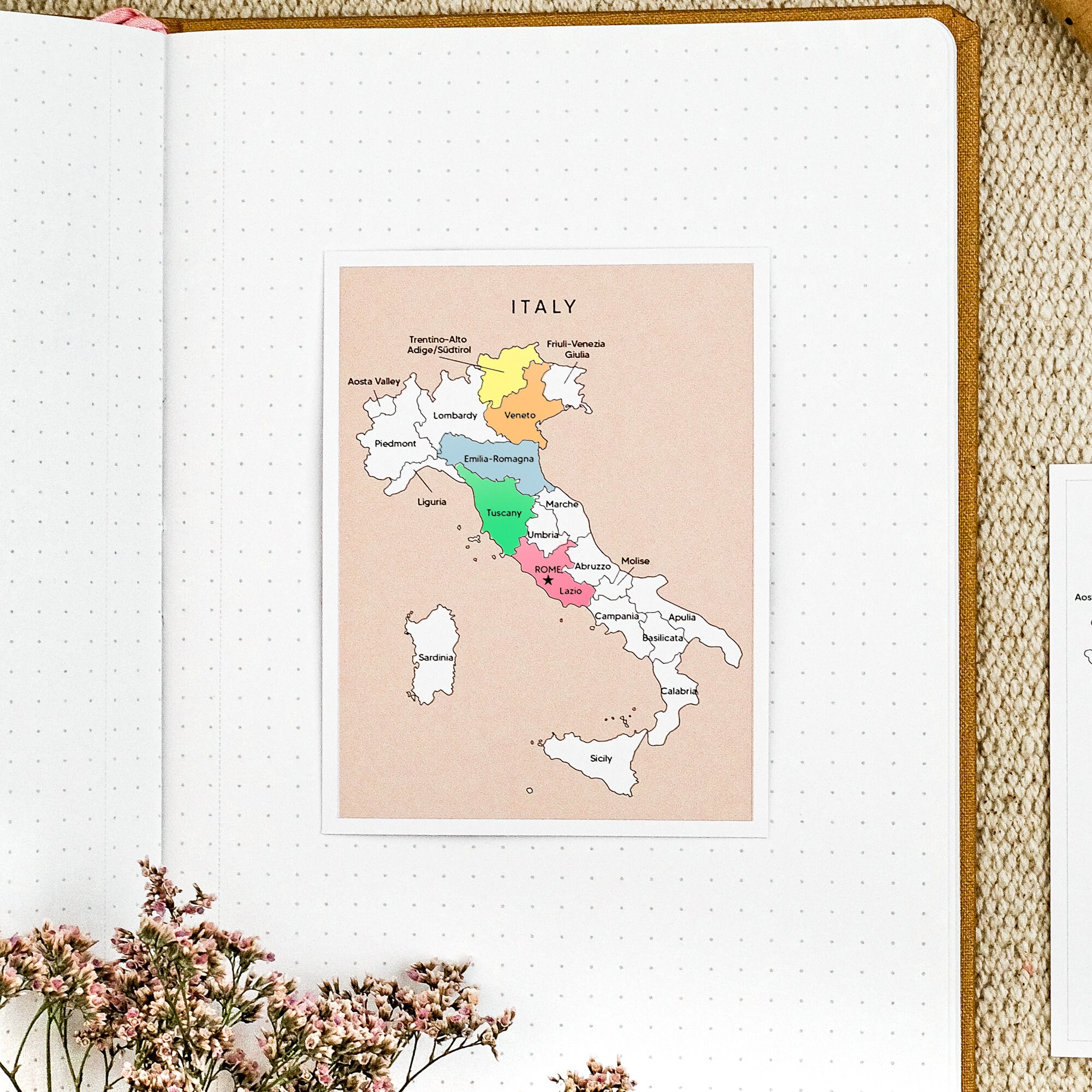 Italy Map Sticker, Italy Map Coloring, Map Travel Italy, Travel Tracker ...