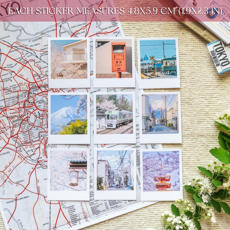 Japan Sticker Set, Japan Travel Stickers for Journaling, Tokyo Stickers ...