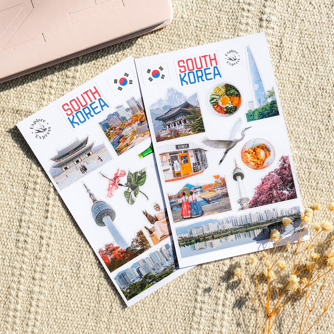 Cute Korean Stickers of Seoul Korea Deco Stickers for Korean Gift for ...