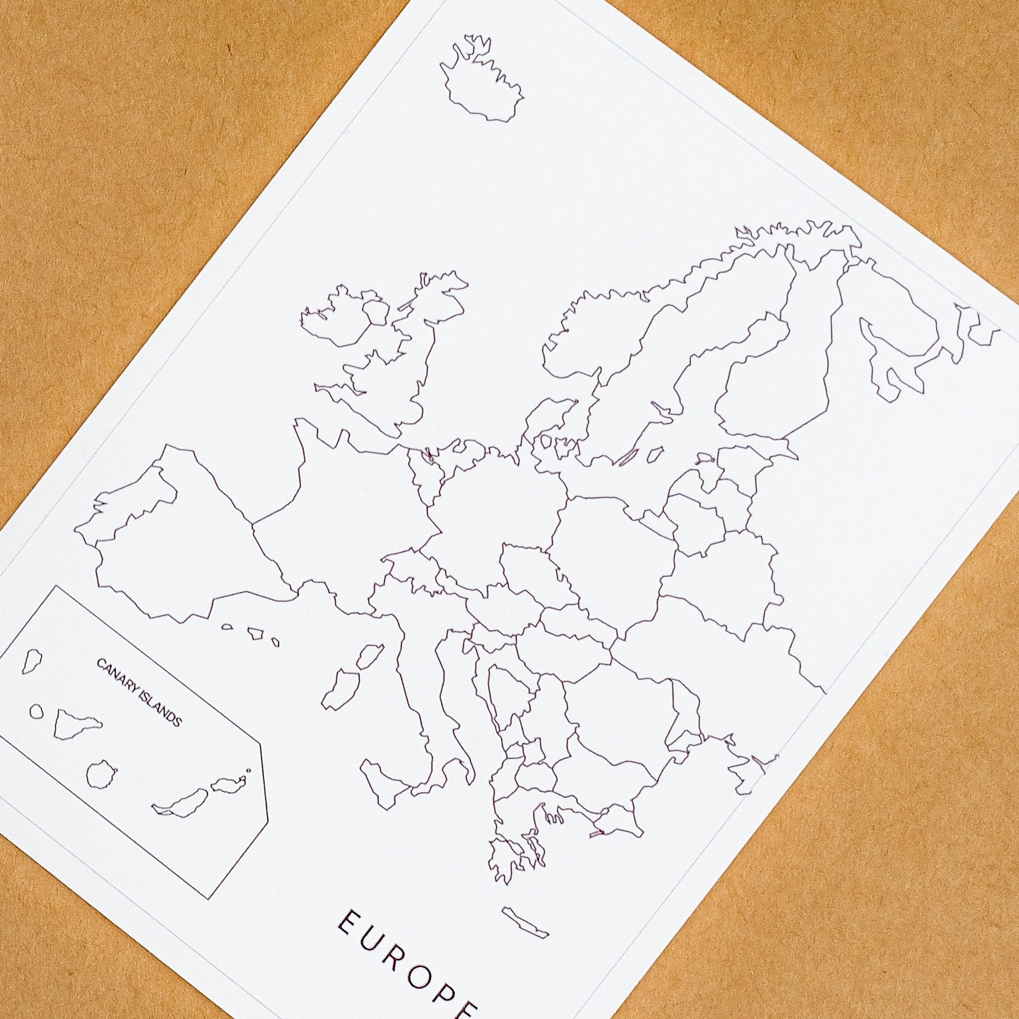 Map of Europe Sticker to Color Visited Countries Map Europe - Etsy UK
