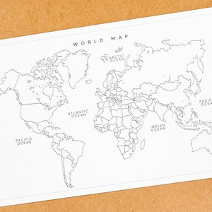 World Map Sticker to Track Places I've Traveled Map Tracker Sticker for ...
