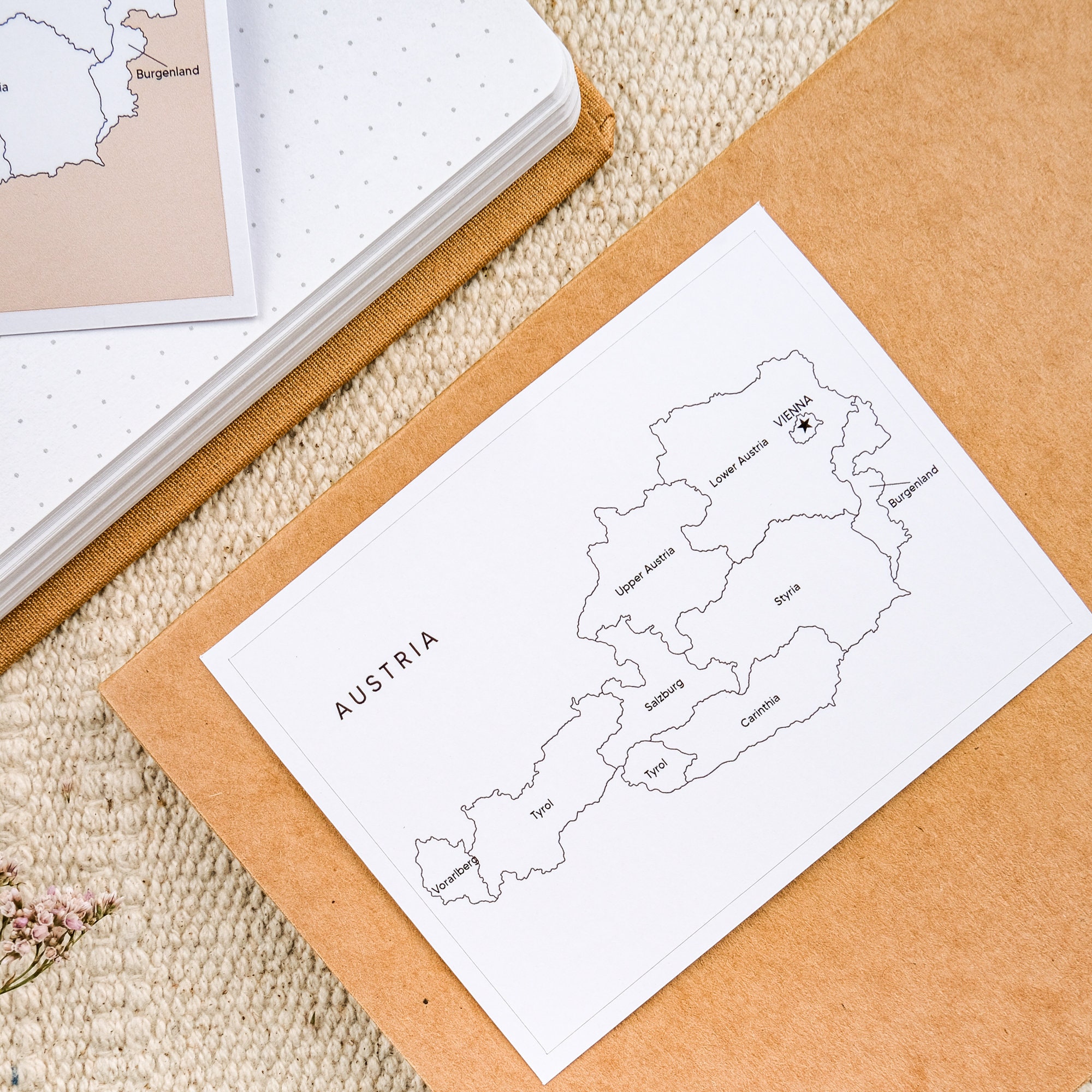 Austria Travel Tracker Map Sticker to Color the Austrian States I've ...