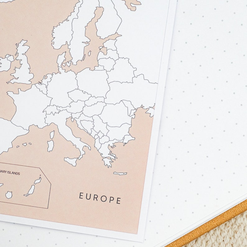 Map of Europe Sticker to Color Visited Countries Map Europe Travel ...