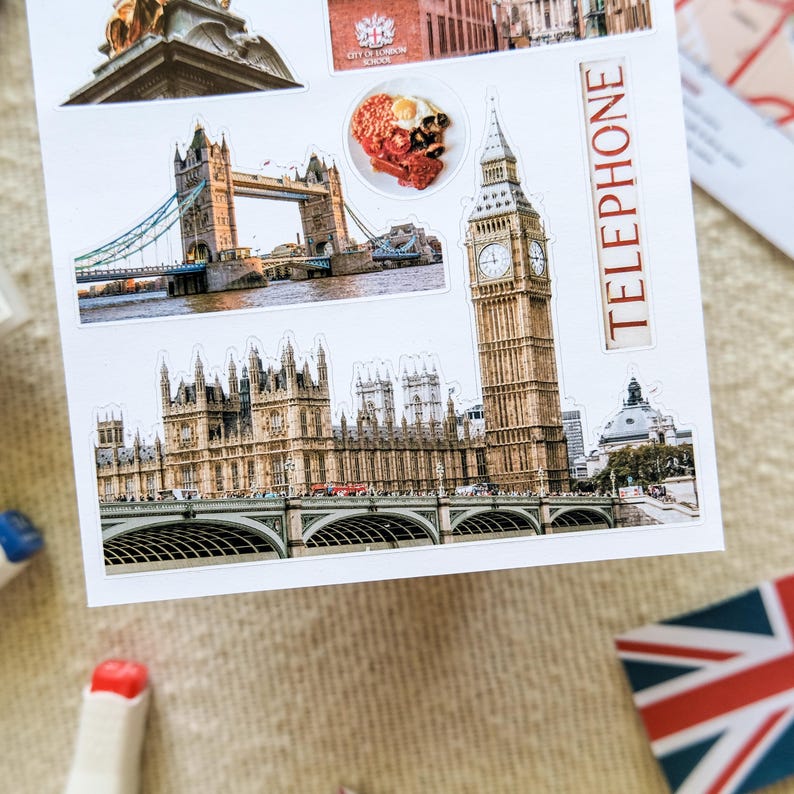 London Stickers - Travel and Landmark Stickers Featuring Big Ben, Tower ...