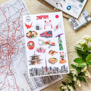 Japan Sticker Set, Japan Travel Stickers for Journaling, Tokyo Stickers ...