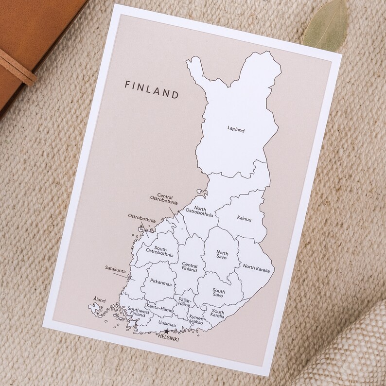 Finland Map Tracker Sticker, Travel Map Sticker, Map Tracking Stickers ...