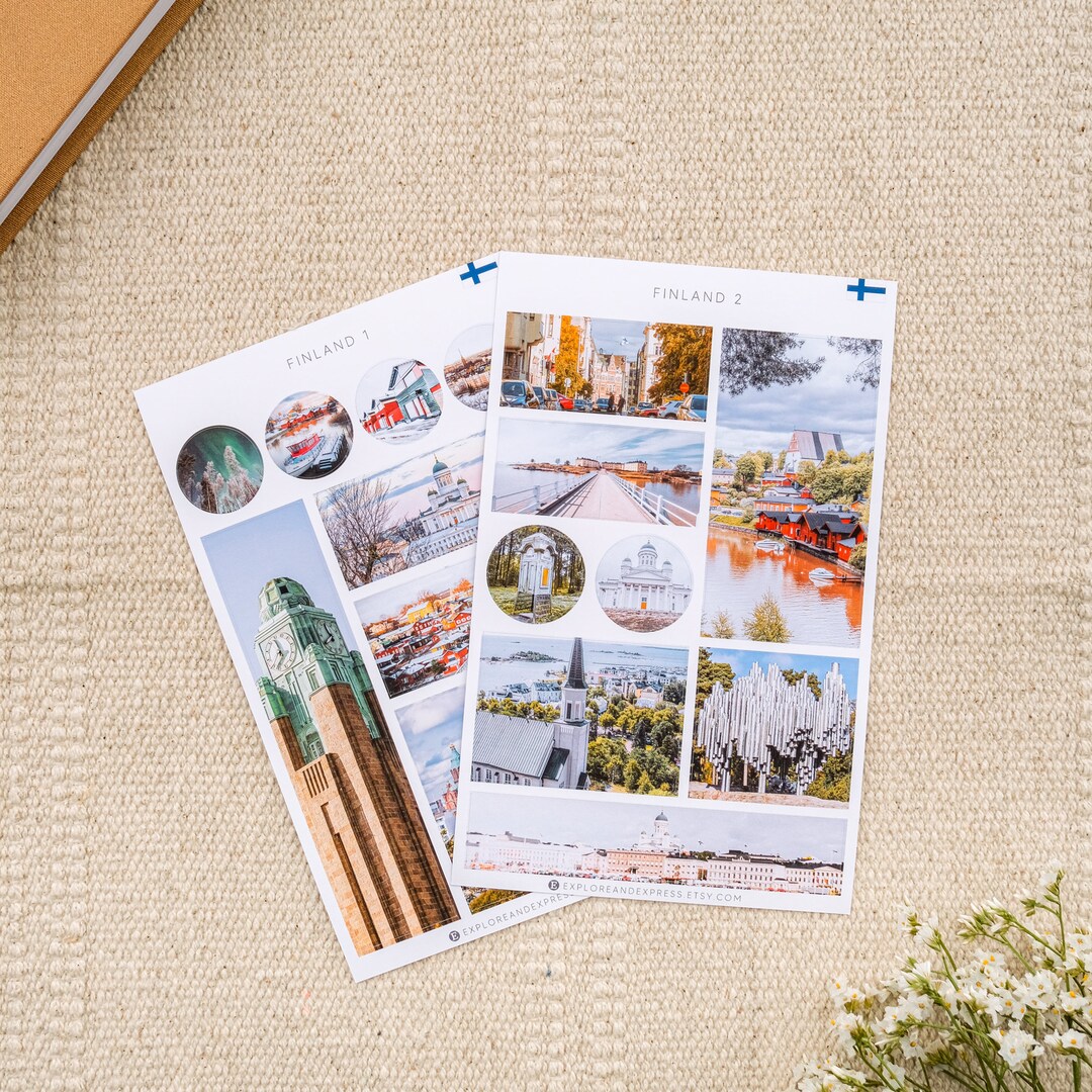 Finland Stickers, Vacation Stickers, Finnish Stickers, Finland Holiday ...