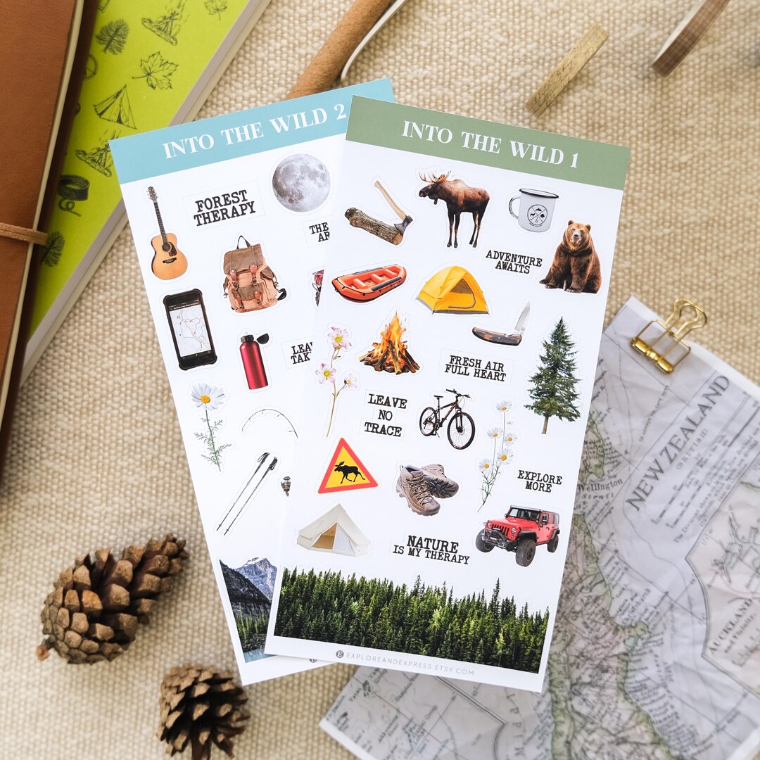 Nature Stickers, Adventure Travel Stickers - Camping, Hiking ...