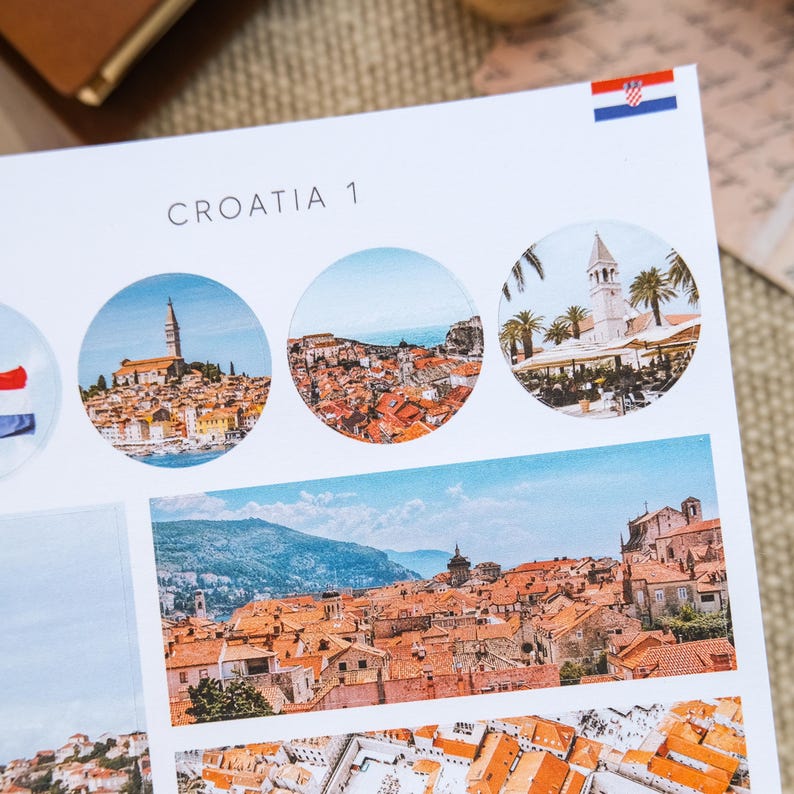 Croatia Stickers | Croatian Landmarks | Travel Journal Stickers ...