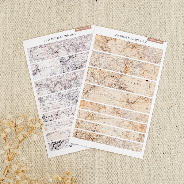 Map Washi Tape - Etsy