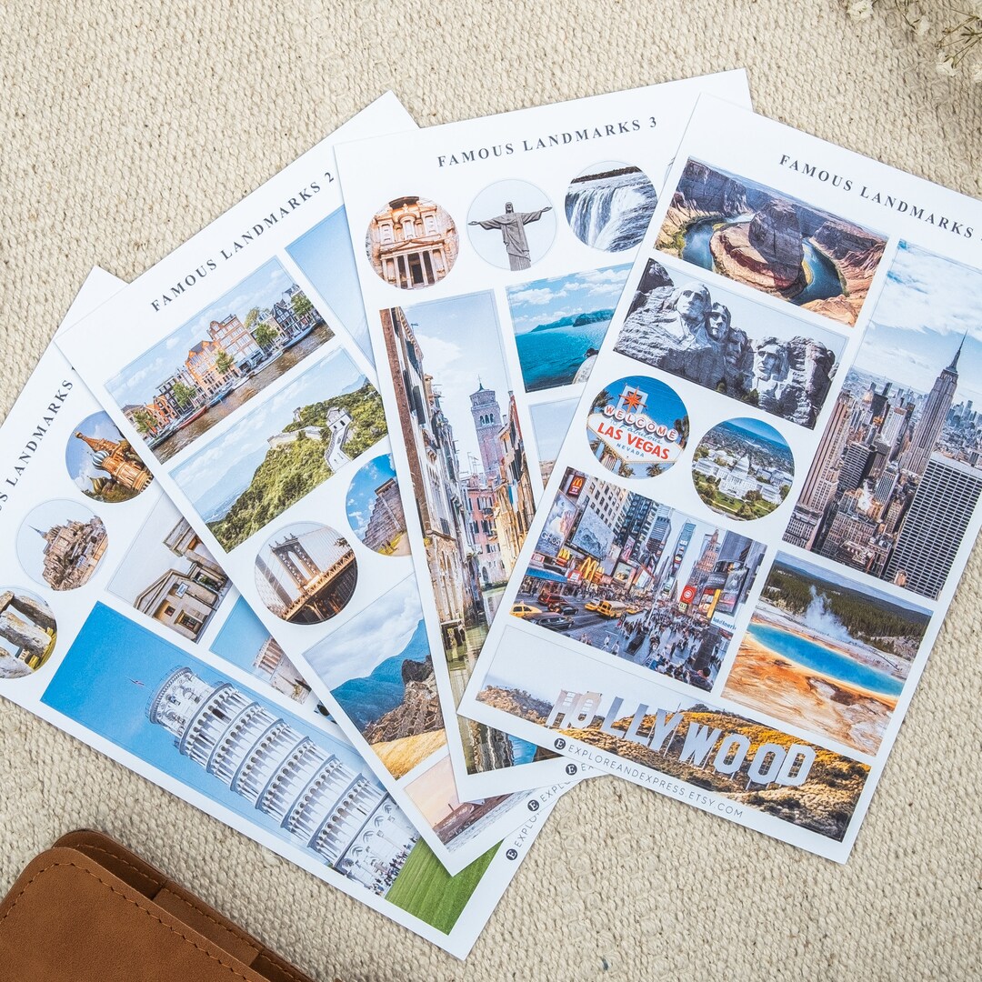 Famous Landmarks Stickers, World Monuments Stickers, Travel Stickers ...