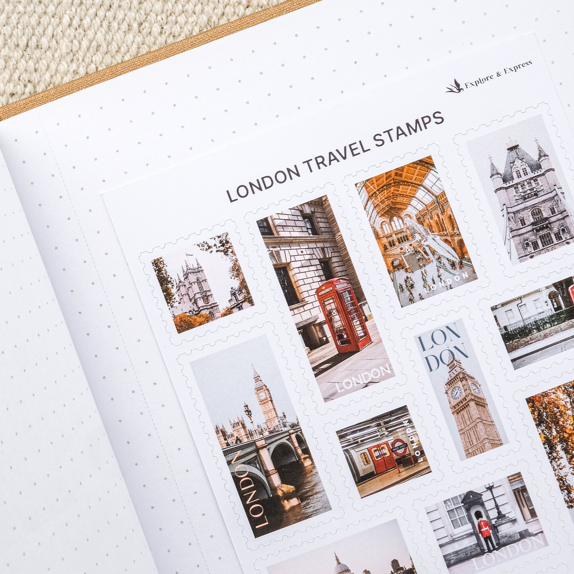London Postal Stamps Stickers, London Landmarks, London Travel Stickers ...
