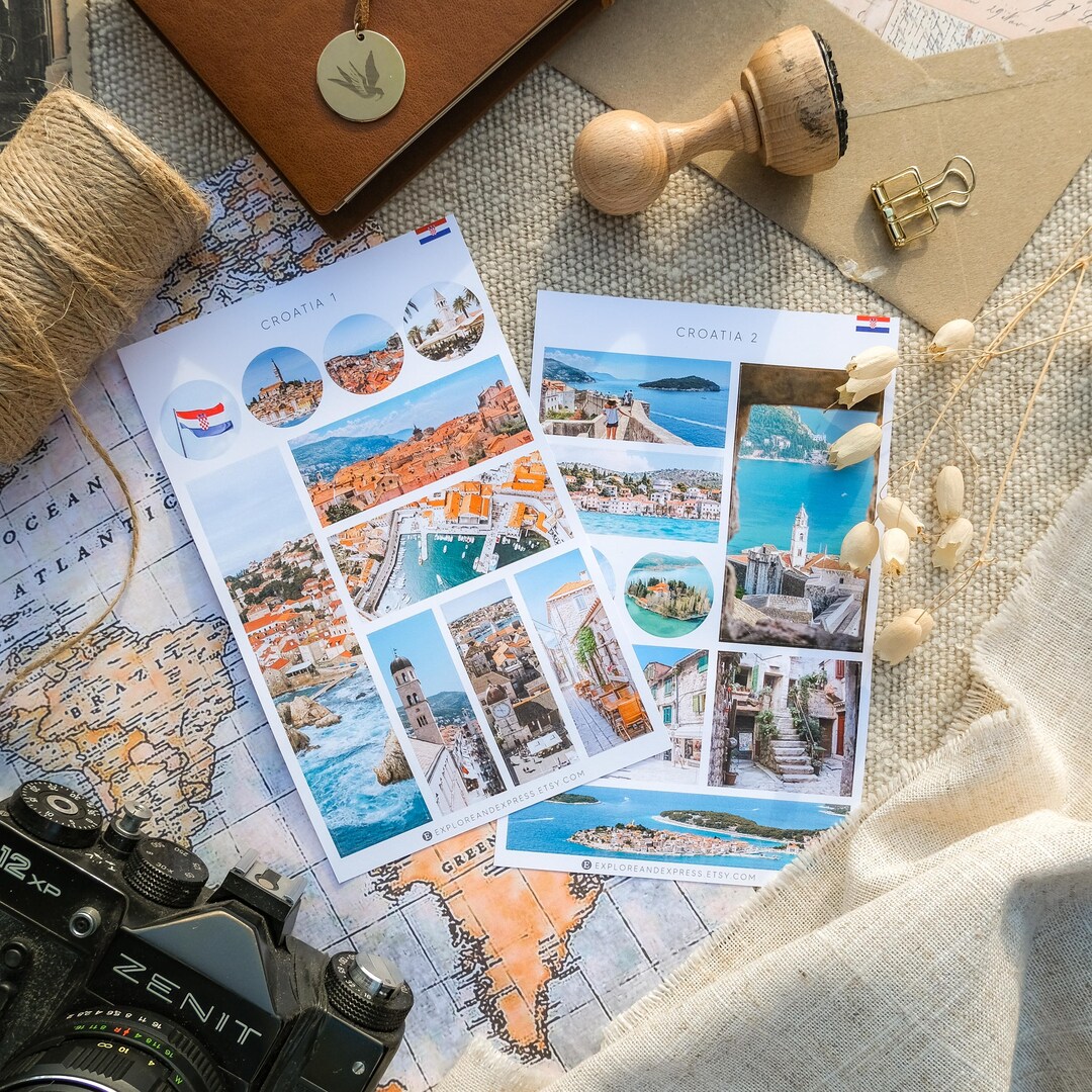 Croatia Stickers | Croatian Landmarks | Travel Journal Stickers ...