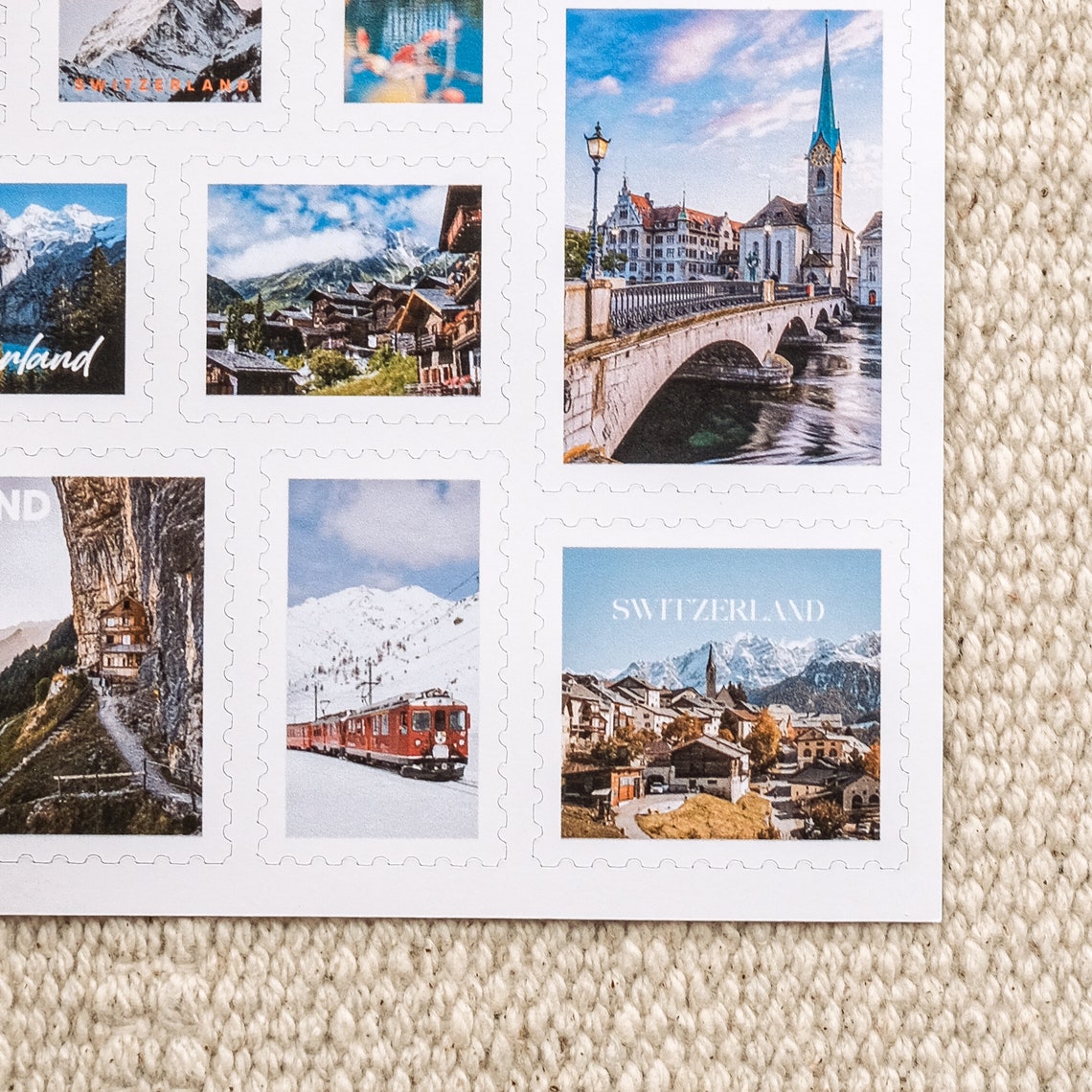Swiss Stamp Stickers Travel Journal Switzerland Stamps Set Stickers for ...