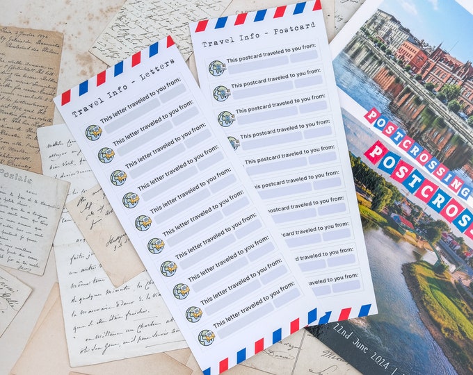 Postcrossing Stickers, Snail Mail Stickers, Penpal Stickers, Happy Mail ...