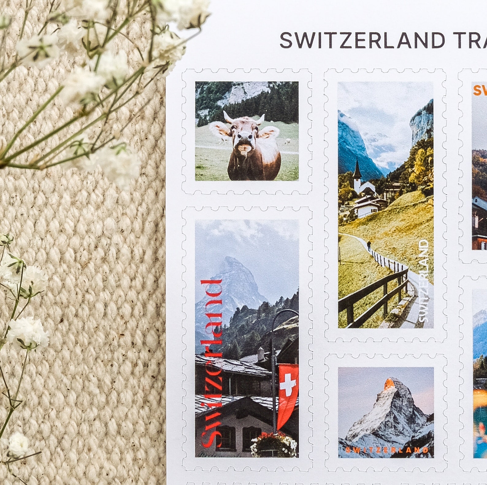 Swiss Stamp Stickers Travel Journal Switzerland Stamps Set Stickers for ...