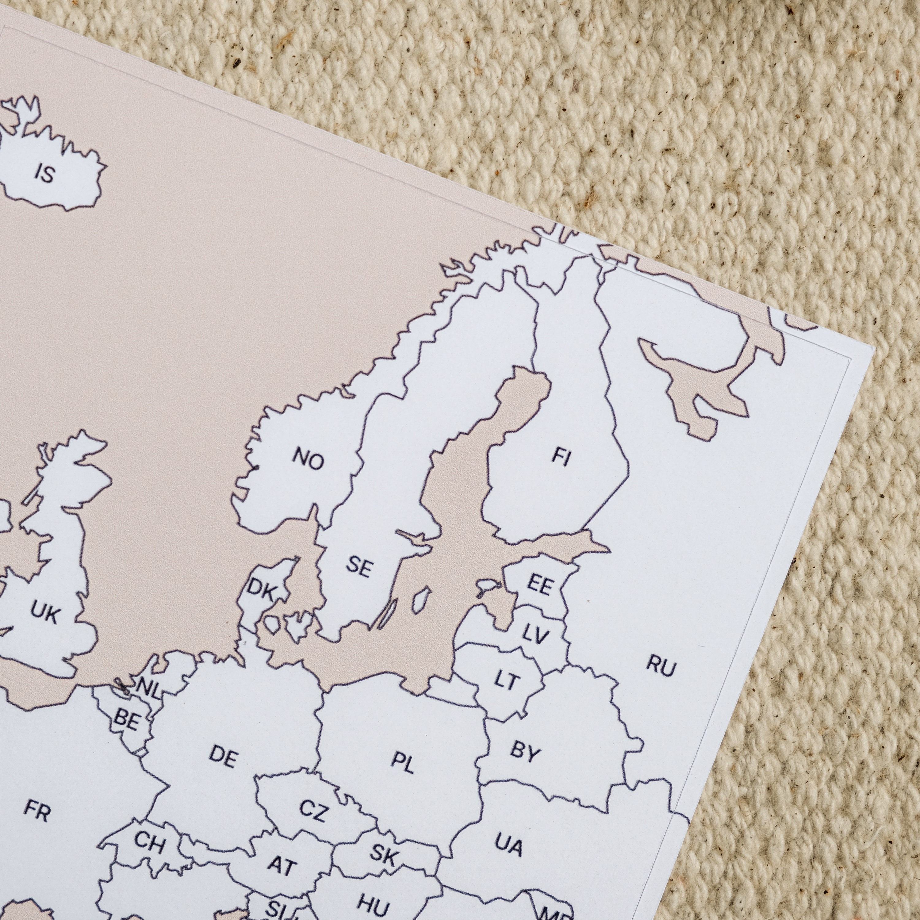 Map of Europe Sticker to Color Visited Countries Map Europe Travel ...