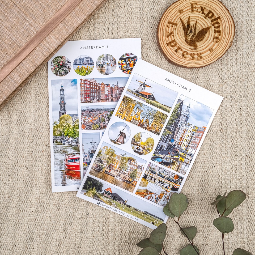 Amsterdam Stickers, the Netherlands Stickers, Travel Stickers, Holiday ...