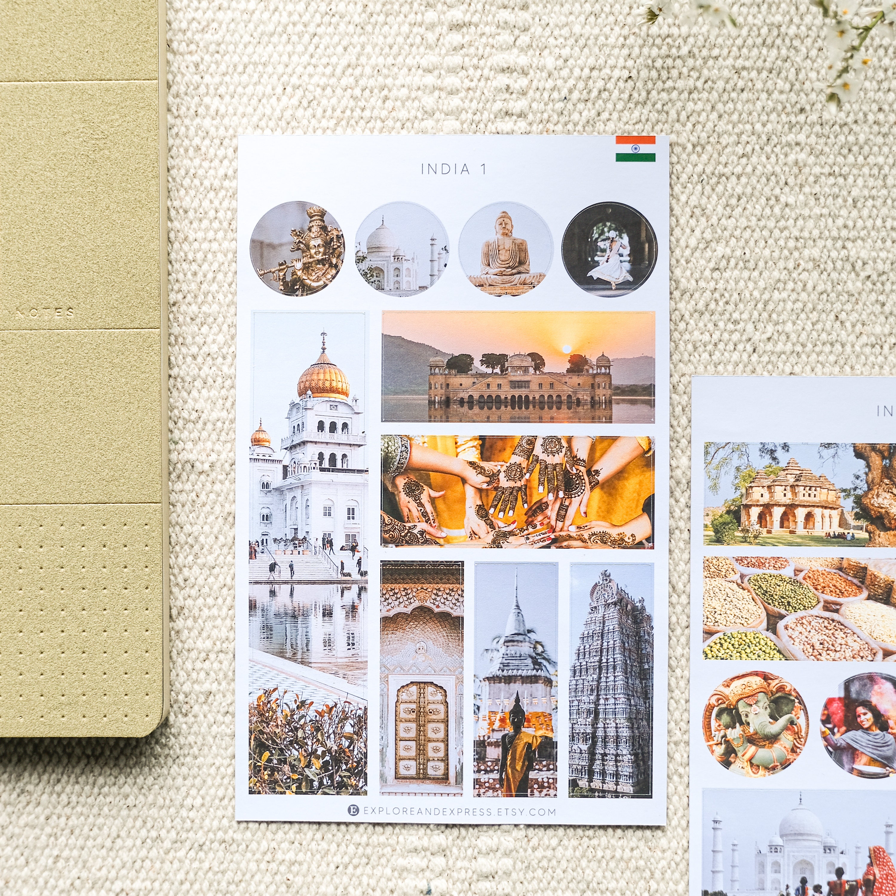 India Travel Stickers for Journaling, Indian Stickers, City Trip ...