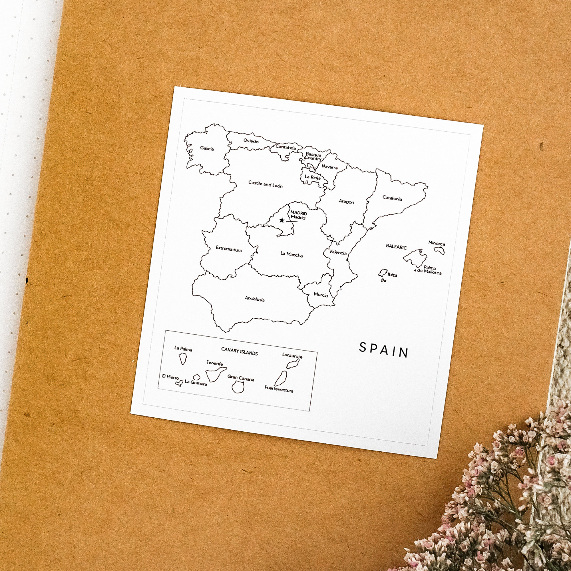 Spain Travel Tracker Map Sticker, Spain Travel Map Sticker, Spanish ...