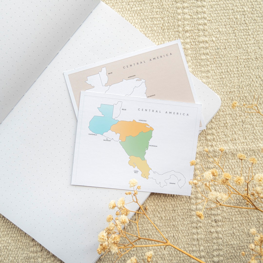 Central America Map Sticker to Track Places I've Traveled Map Tracker ...