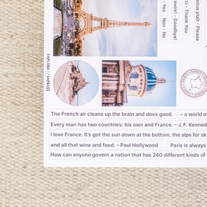 France Travel Stickers Kit With French Flag, France Map, French Basic ...