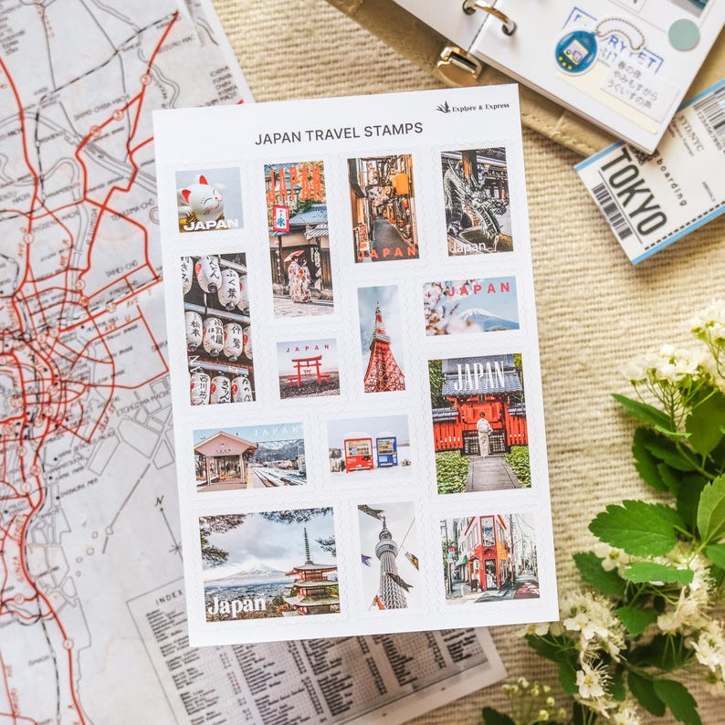 Japan Sticker Set, Japan Travel Stickers for Journaling, Tokyo Stickers ...