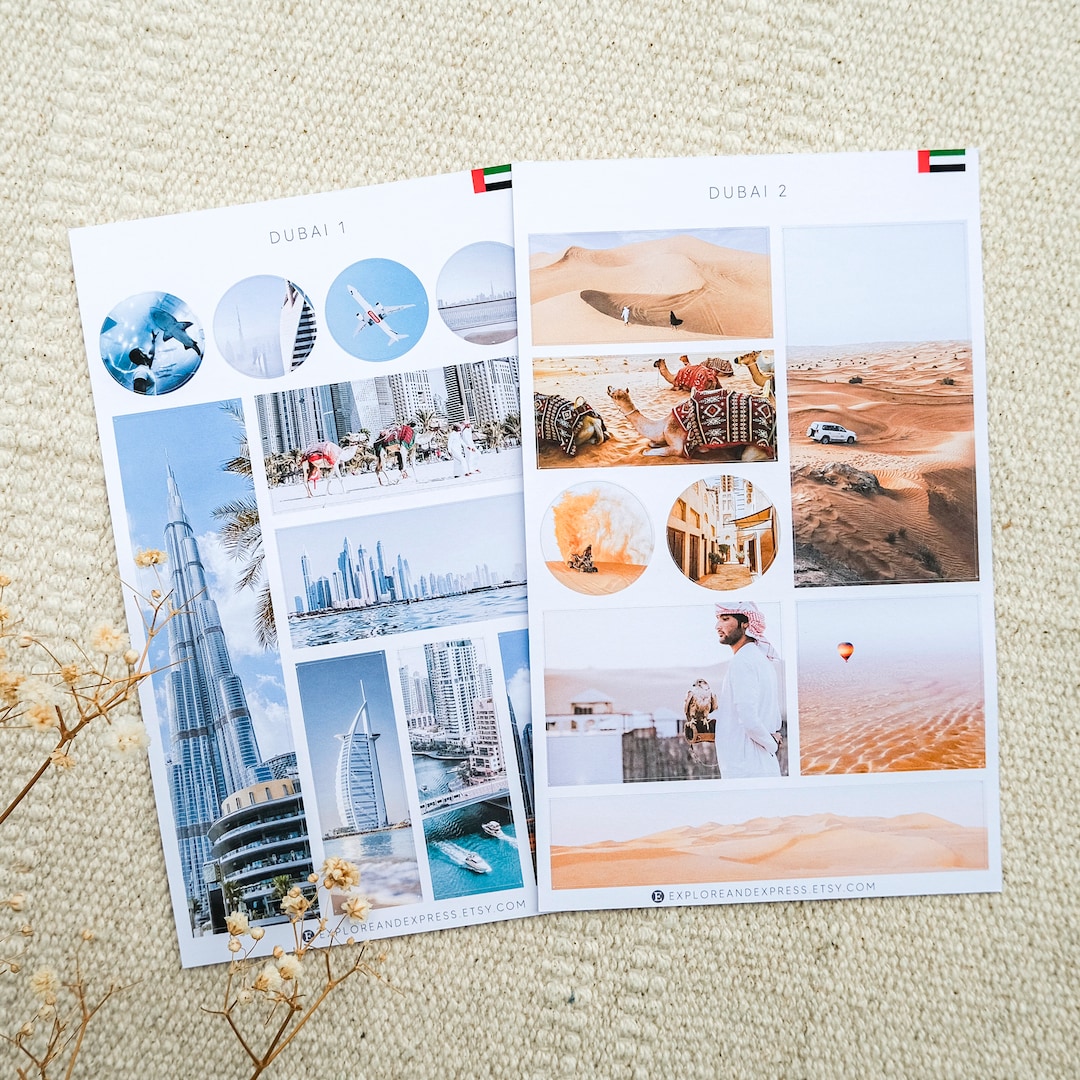 Dubai Trip Stickers, United Arab Emirates Travel Stickers for Travel ...