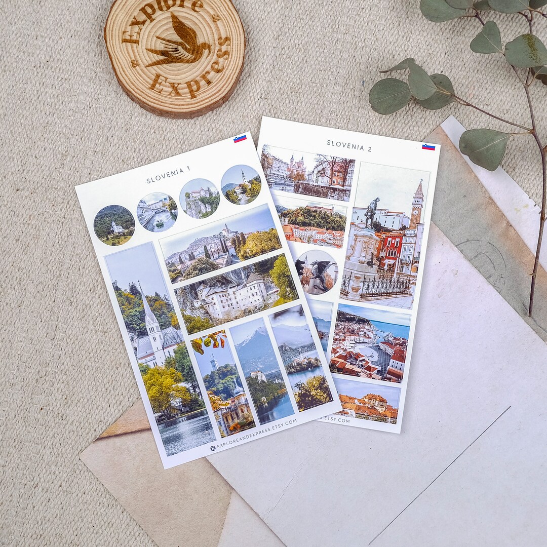 Slovenia Stickers, Travel Stickers, Ljubljana Stickers, Landmarks ...