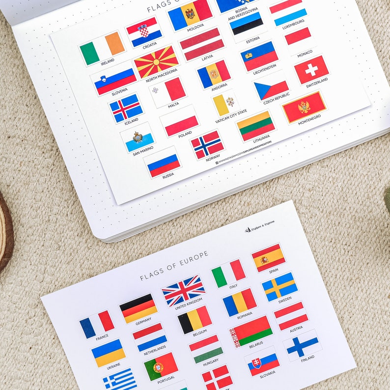 Europe Flag Stickers, Country Flags Stickers, Countries of Europe Flags ...