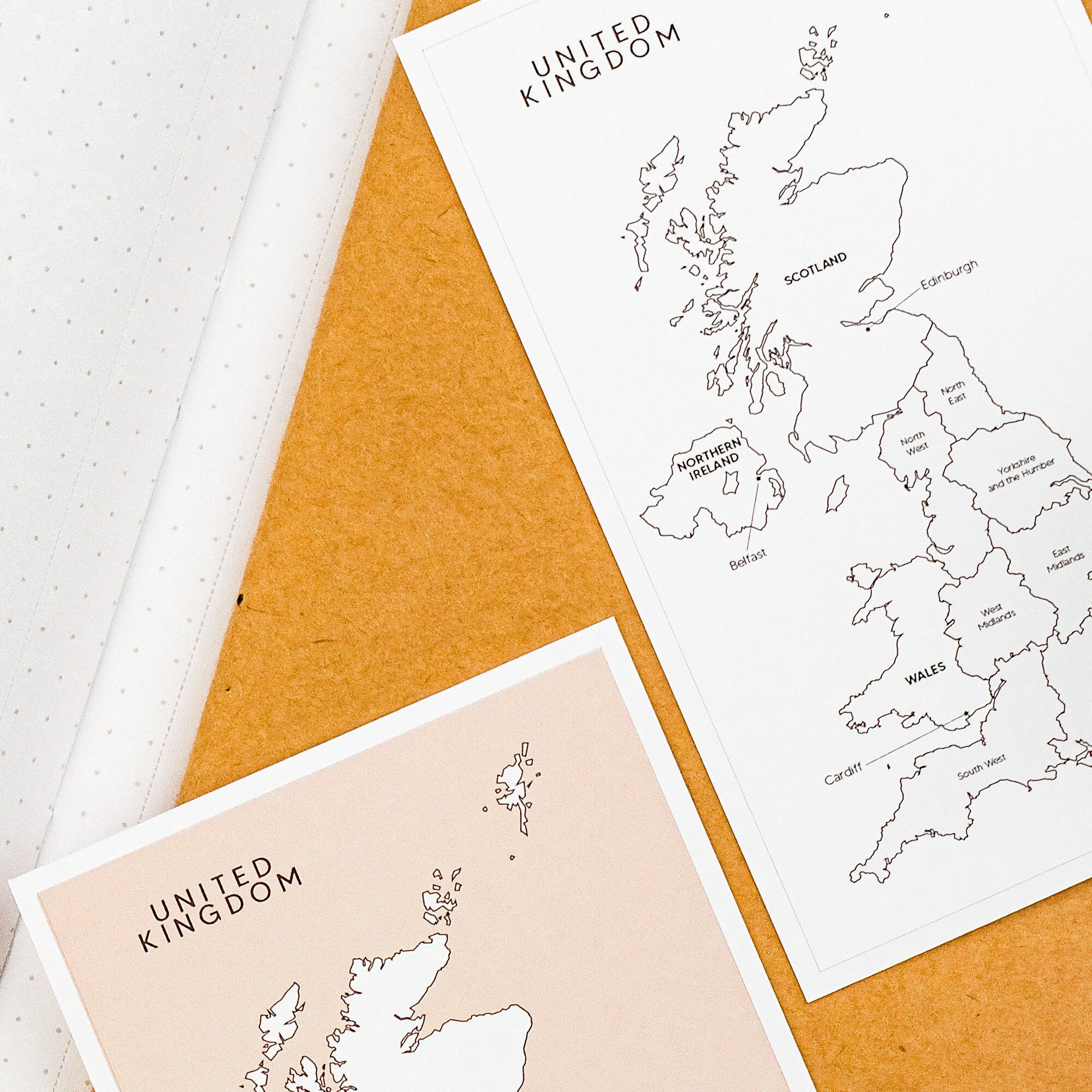 United Kingdom Map Sticker, UK Outline Map, Travel Journal Stickers, UK ...