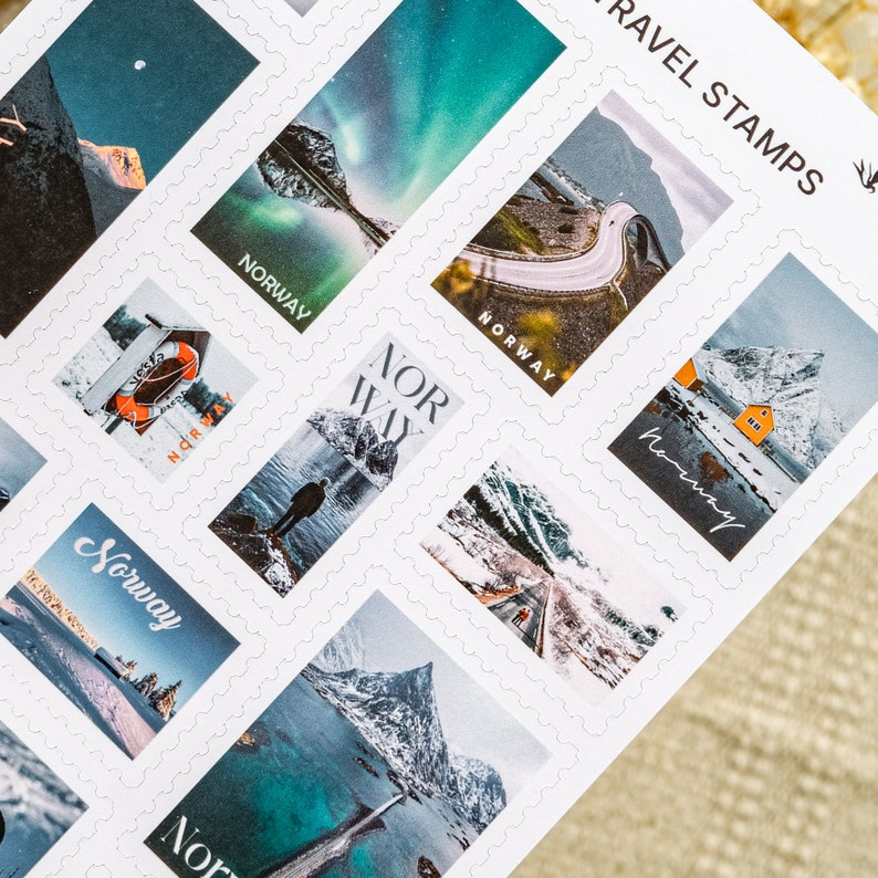 Norway Stickers - Decorative Stamp Stickers for Crafts and Journals ...