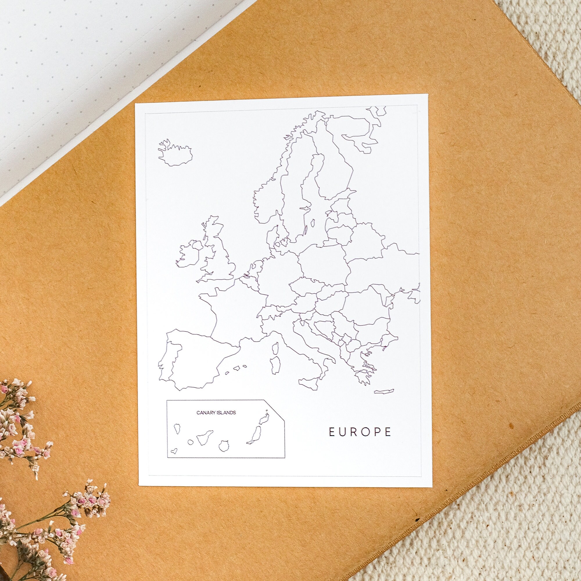 Map of Europe Sticker to Color Visited Countries Map Europe Travel ...