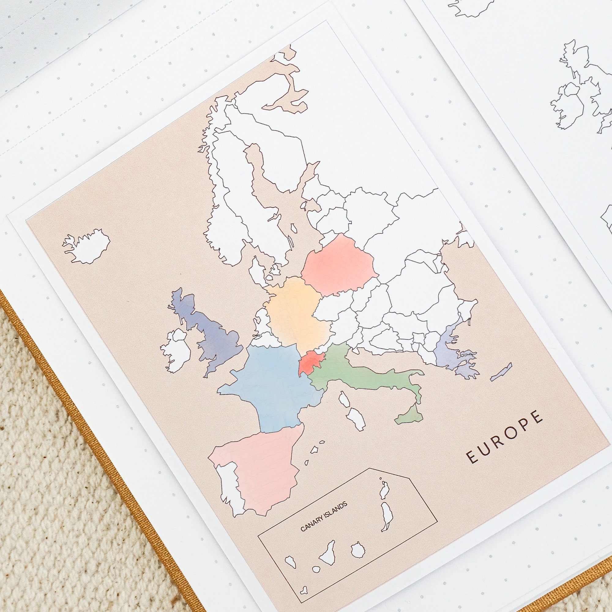 Map of Europe Sticker to Color Visited Countries Map Europe - Etsy UK