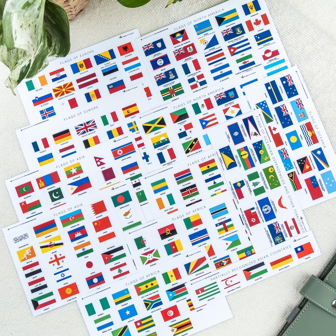 World Flag Stickers - Europe Flags, Africa Flags, Asia Flags, Oceania ...