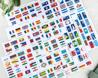 Kiss-cut Sticker Sheet of the Flags of the Countries of Oceania ...