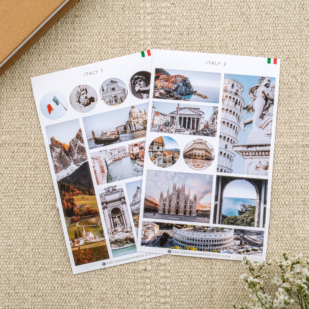 Italy Stickers for Journals and Planners. Travel Stickers, Italian ...