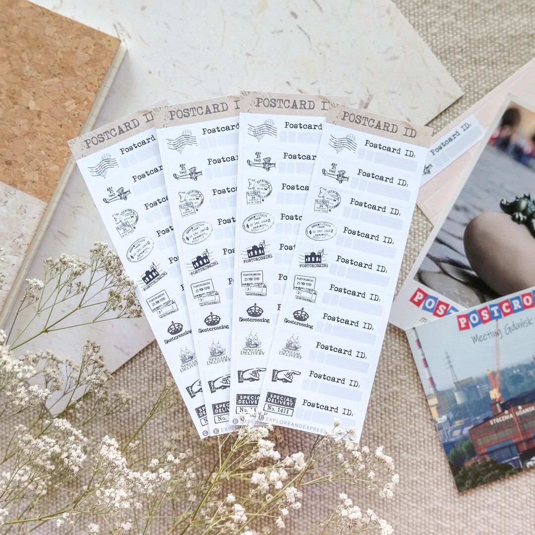 Vintage Postcrossing ID Stickers – Postcard ID Stickers for Snail Mail ...