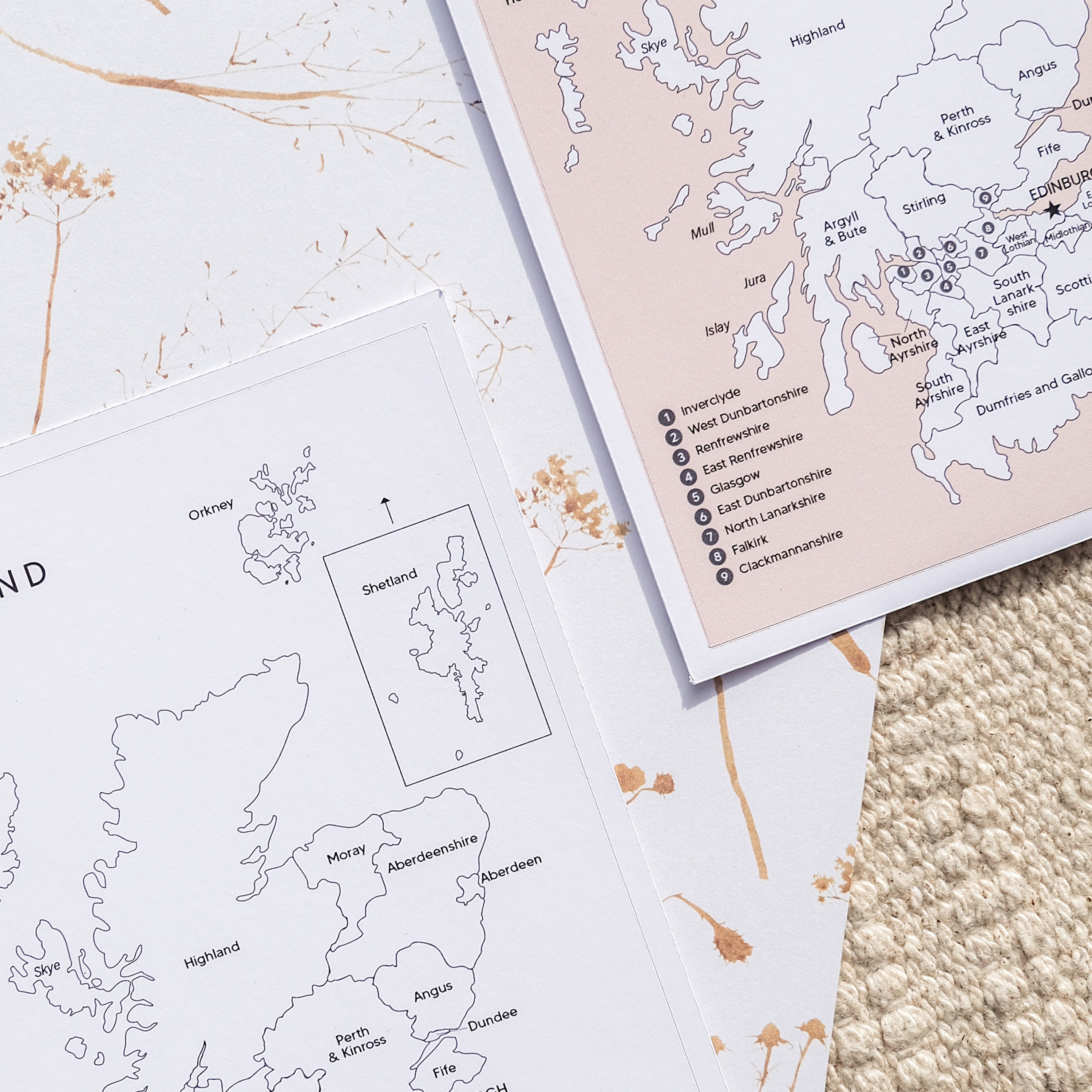 Scotland Travel Tracker Map Sticker for Couples for Travel Planner and ...