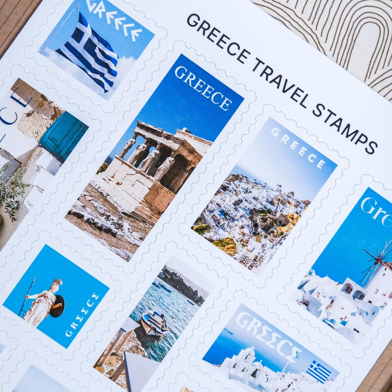 Greece Stamps Stickers, Greek Stamps, Postal Stamps Stickers, Travel ...