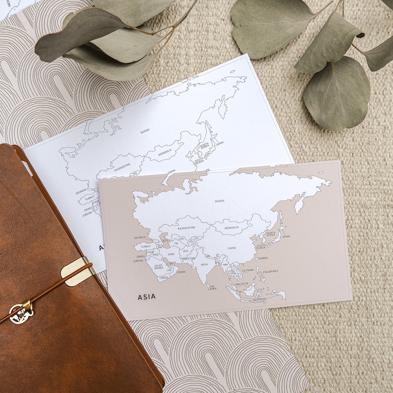 On the World Map Asia - Etsy UK