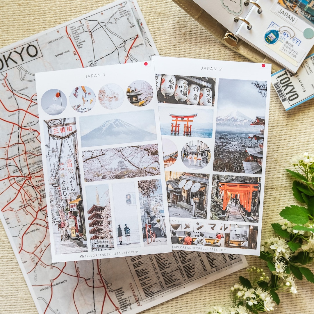 Aesthetic Japan Stickers, Travel Stickers, Japanese Stickers, Bujo ...