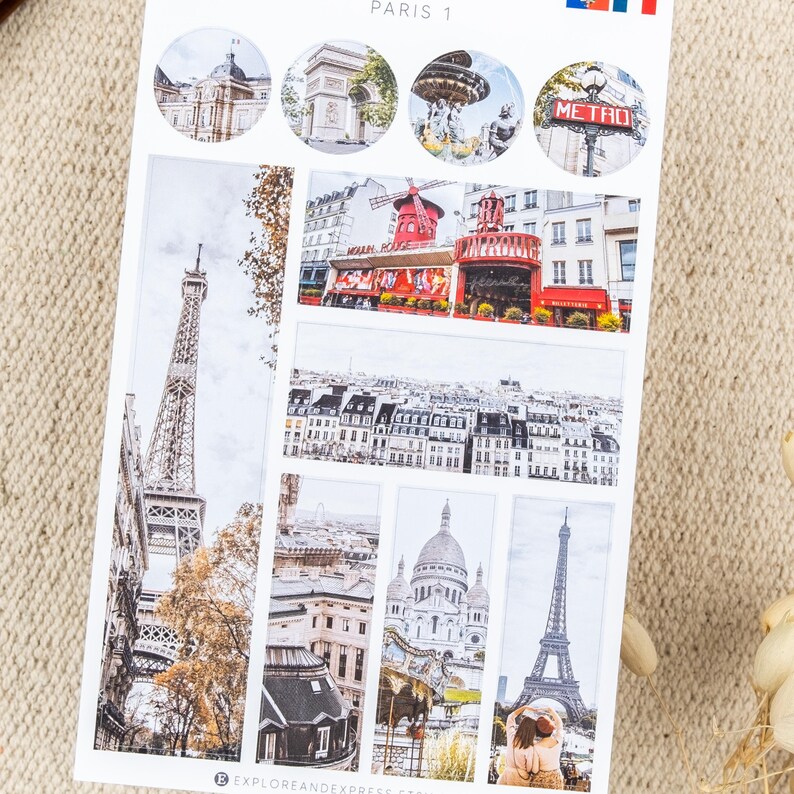 Paris Stickers – Paris France Stickers for Travel Journals, I Love ...