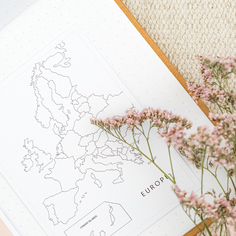 Map of Europe Sticker to Color Visited Countries Map Europe Travel ...