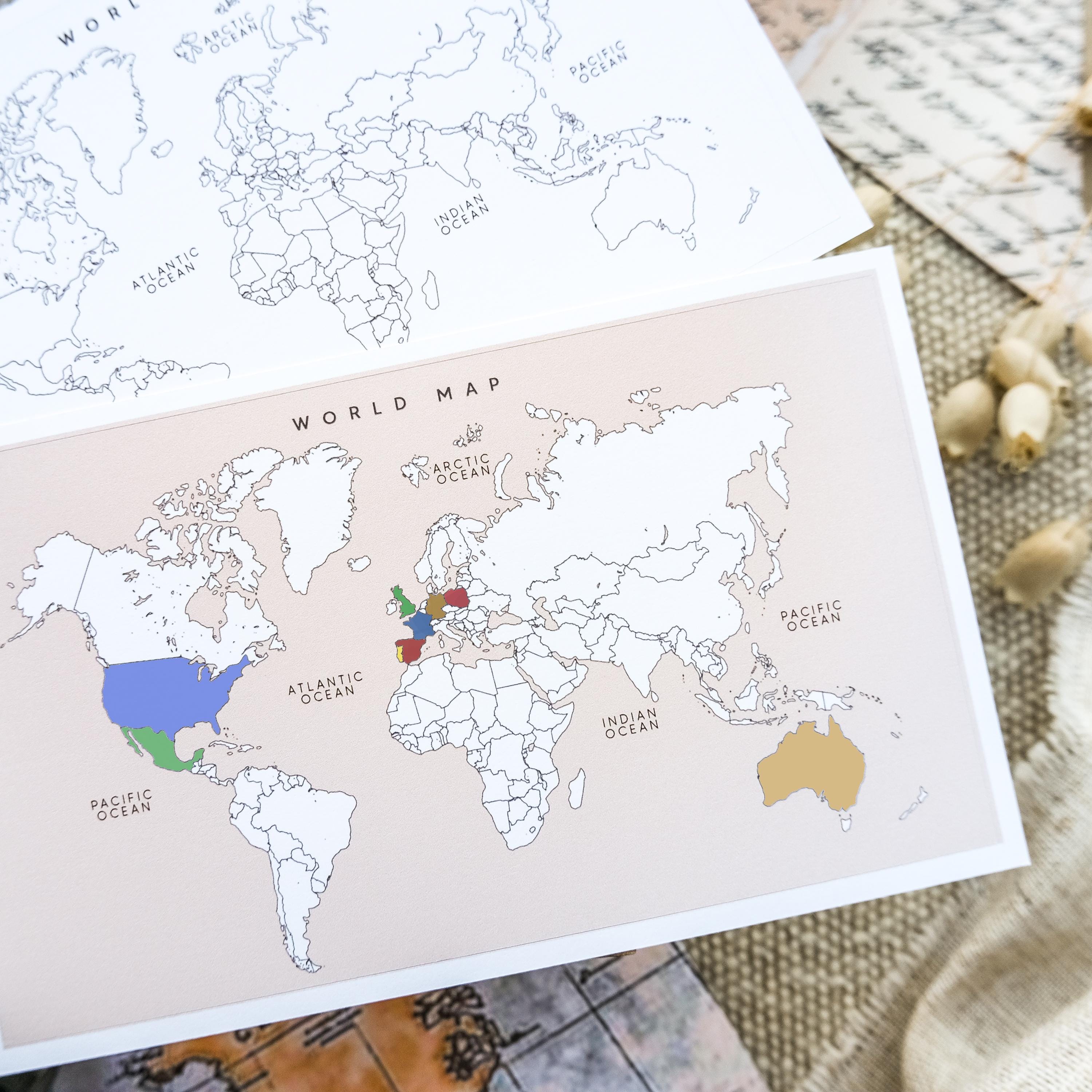 World Map Sticker to Track Places I've Traveled Map Tracker Sticker for ...