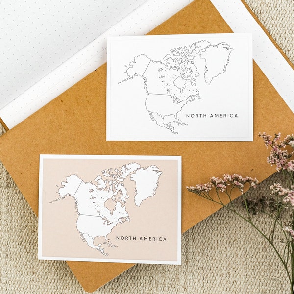 North America Sticker Map - Etsy