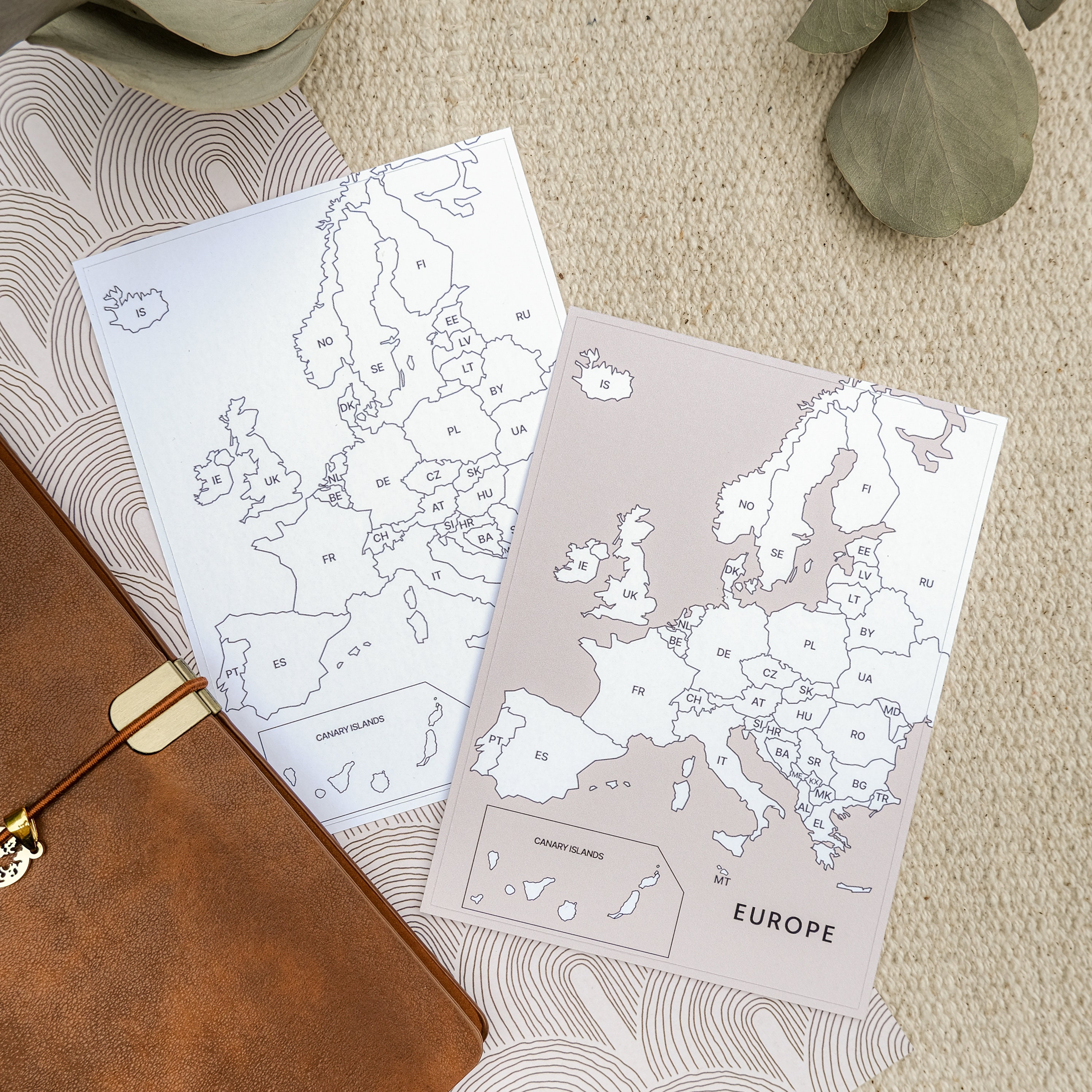 Map of Europe Sticker to Color Visited Countries Map Europe Travel ...