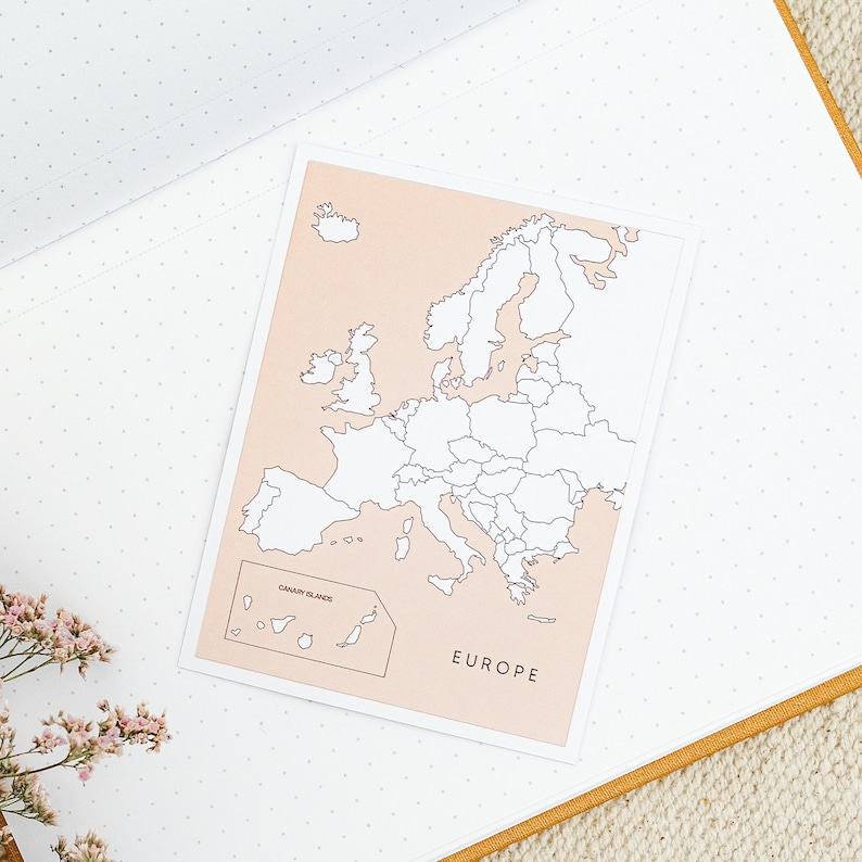 Map of Europe Sticker to Color Visited Countries Map Europe - Etsy UK